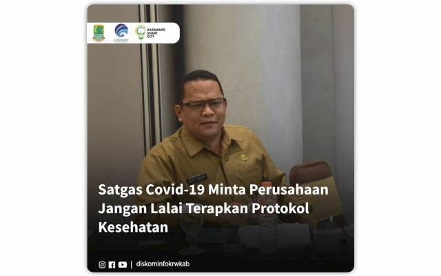 Satgas Covid-19 Minta Perusahaan Jangan Lalai Terapkan Protokol ... Satgas Covid-19 Minta Perusahaan Jangan Lalai Terapkan Protokol ...